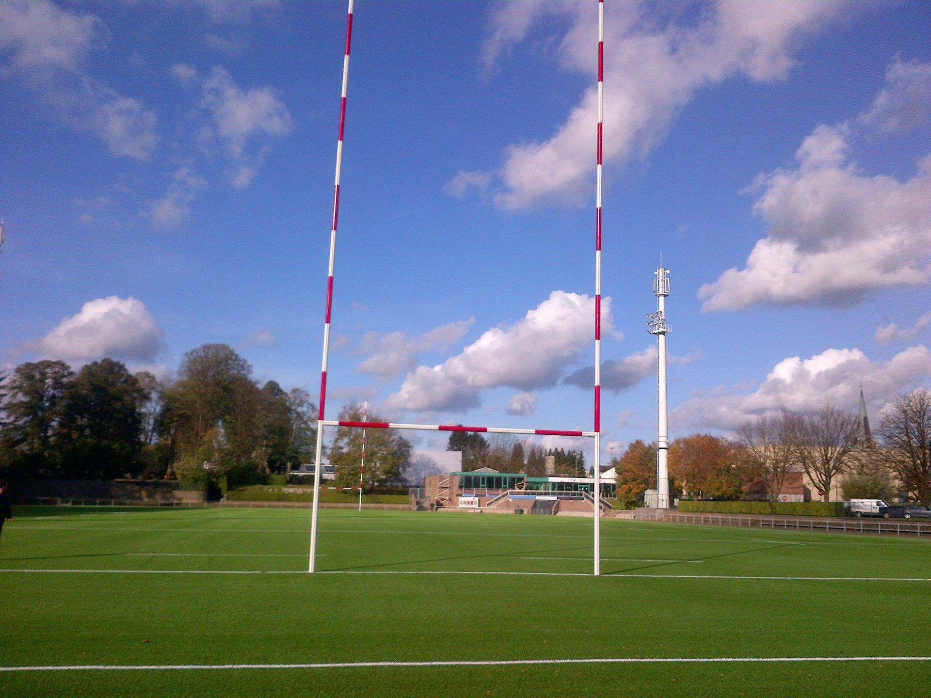 Supaturf - Poteaux de rugby Hauteur 16,00m en aluminium à sceller Blanc